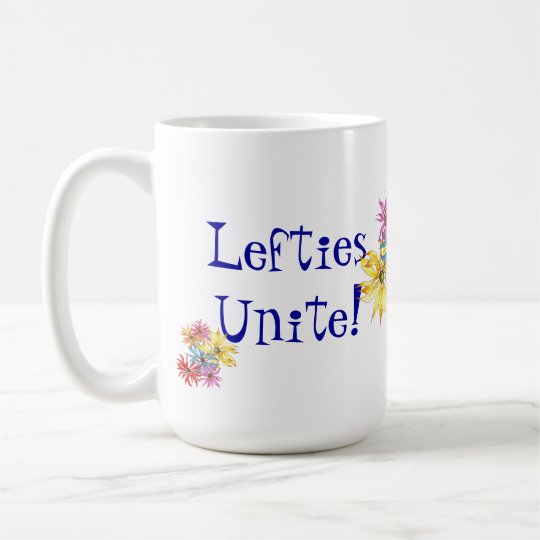 Lefties Left-handed Floral Art Coffee Mug | Zazzle.com