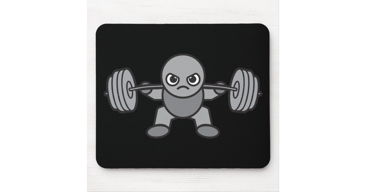 Leg Day - Squat - Kawaii Weightlifter Mouse Pad | Zazzle