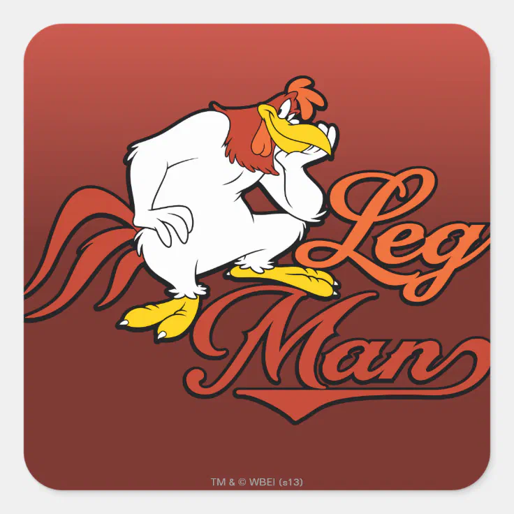 Leg Man Square Sticker | Zazzle