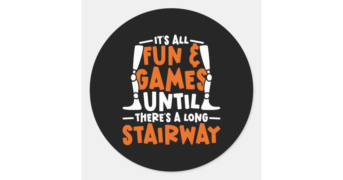 Leg Prosthetic Classic Round Sticker | Zazzle