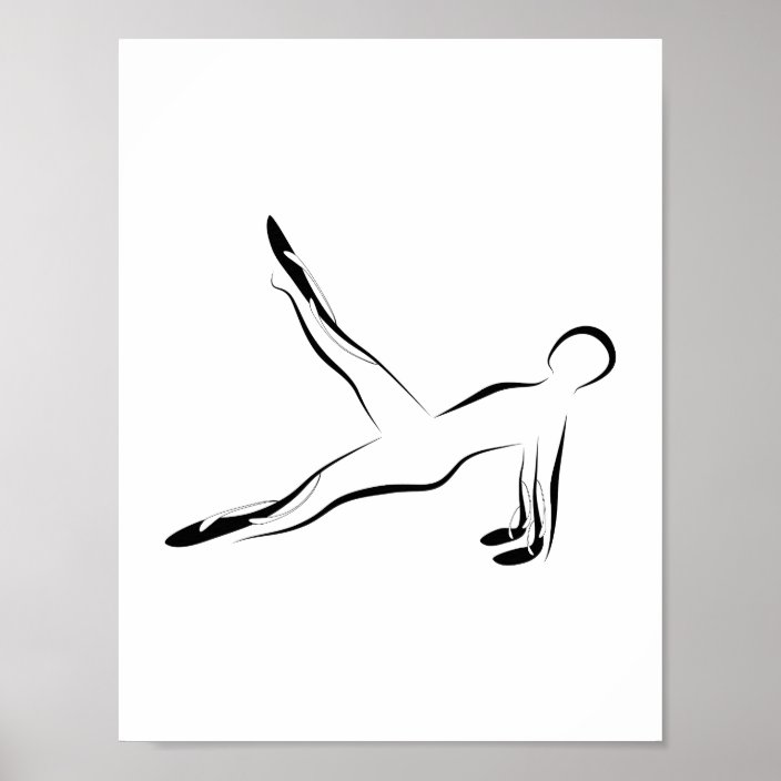 Leg Pull Pilates Pose Abstract Pilates Poster | Zazzle.com