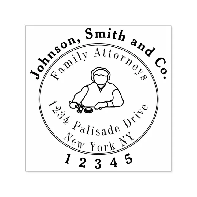 Legal, Attorey, Lawyer Stamp with traditional font | Zazzle