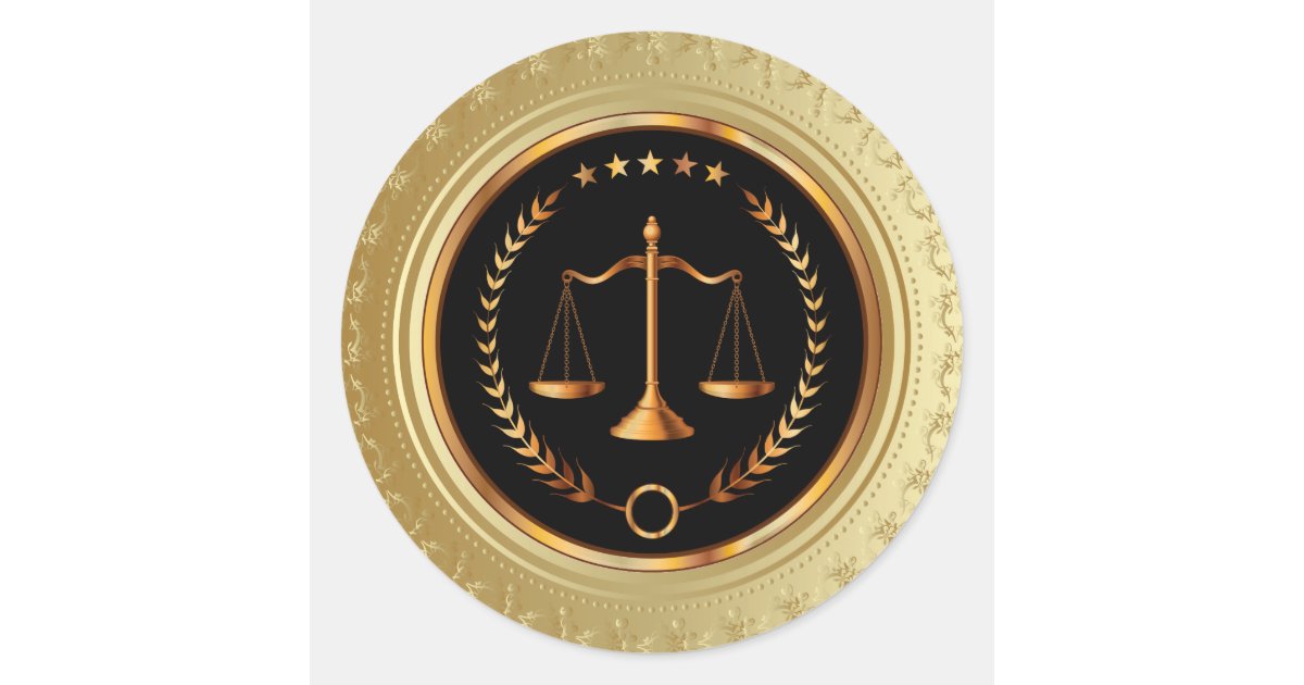 Legal / Attorney / Scales of Justice Sticker - SRF | Zazzle