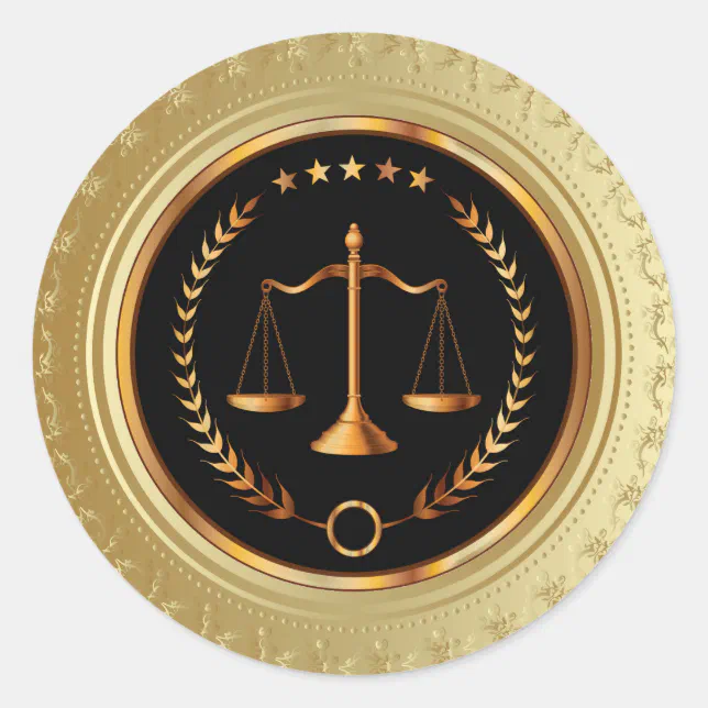 Legal / Attorney / Scales of Justice Sticker - SRF | Zazzle