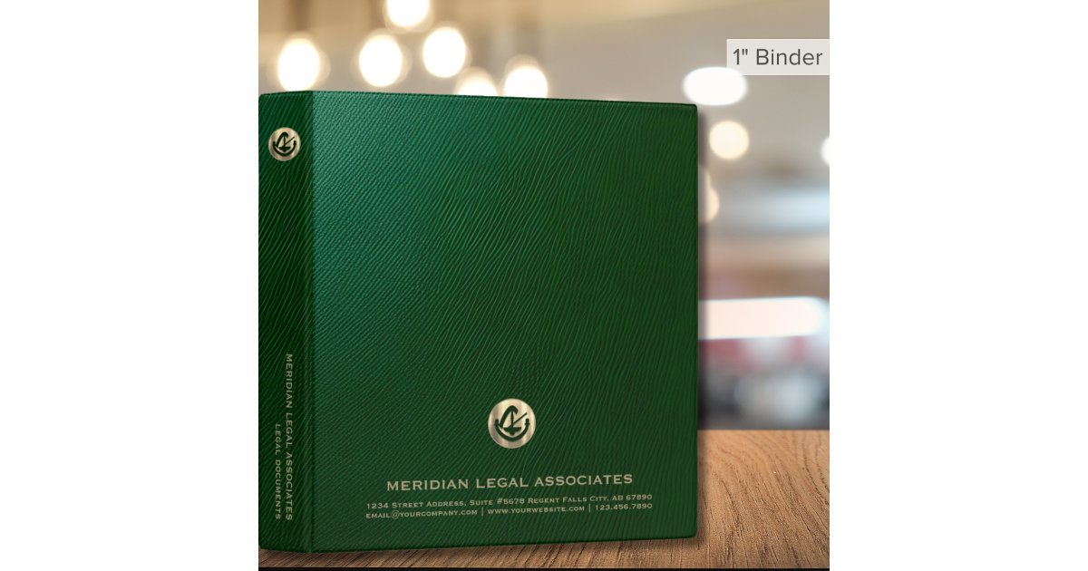 Legal Documents Binder with Logo | Zazzle