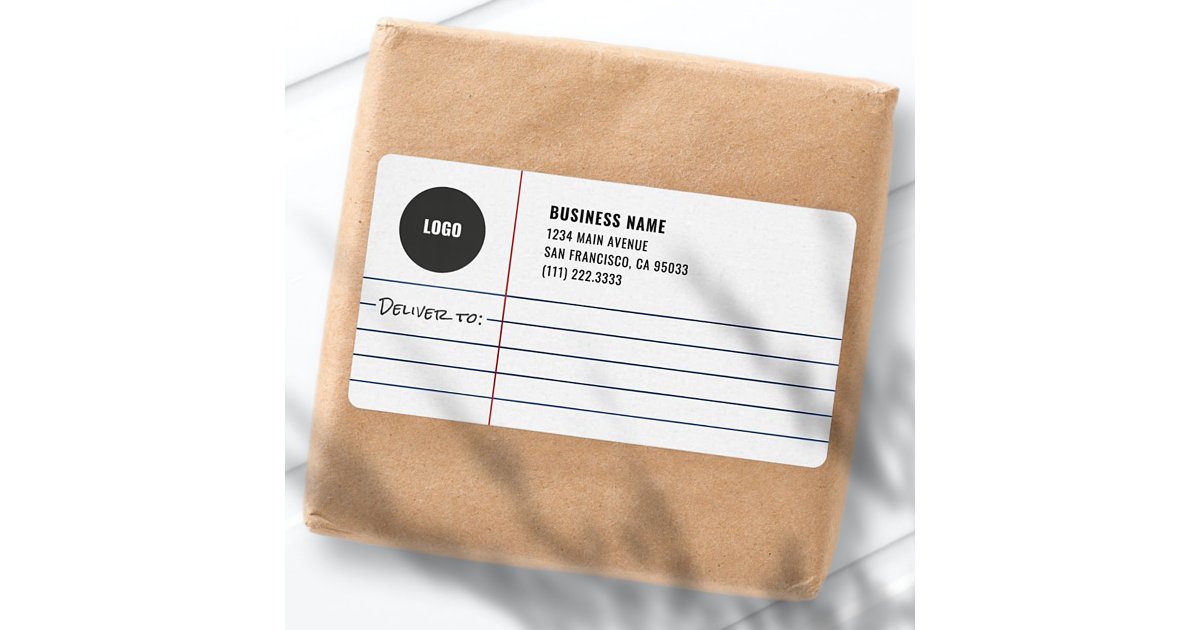 Legal Notepad Business Logo Mailing Shipping Label | Zazzle