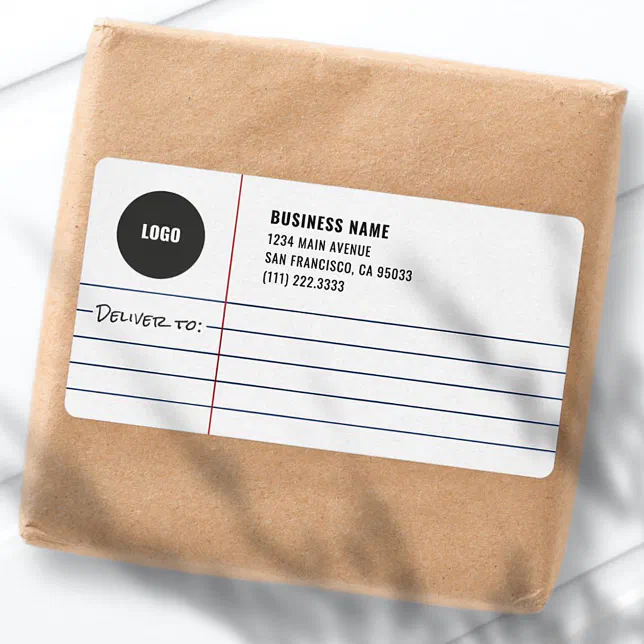 Legal Notepad Business Logo Mailing Shipping Label | Zazzle