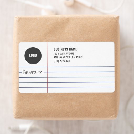 Legal Notepad Business Logo Mailing Shipping Label | Zazzle