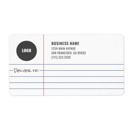 Legal Notepad Business Logo Mailing Shipping Label | Zazzle
