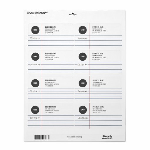 Legal Notepad Business Logo Mailing Shipping Label | Zazzle