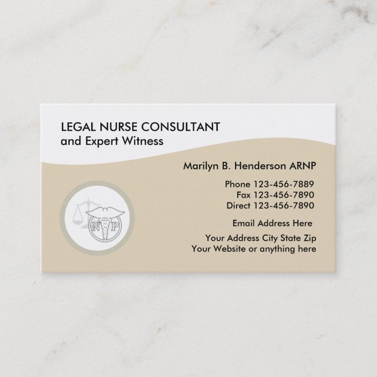 Legal Nurse Practitioner Business Card | Zazzle