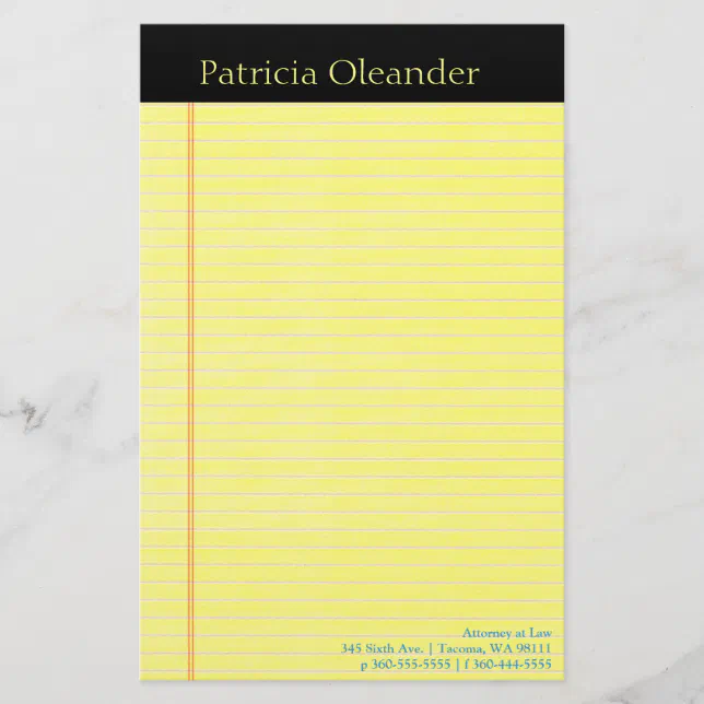 Legal Pad Stationery | Zazzle