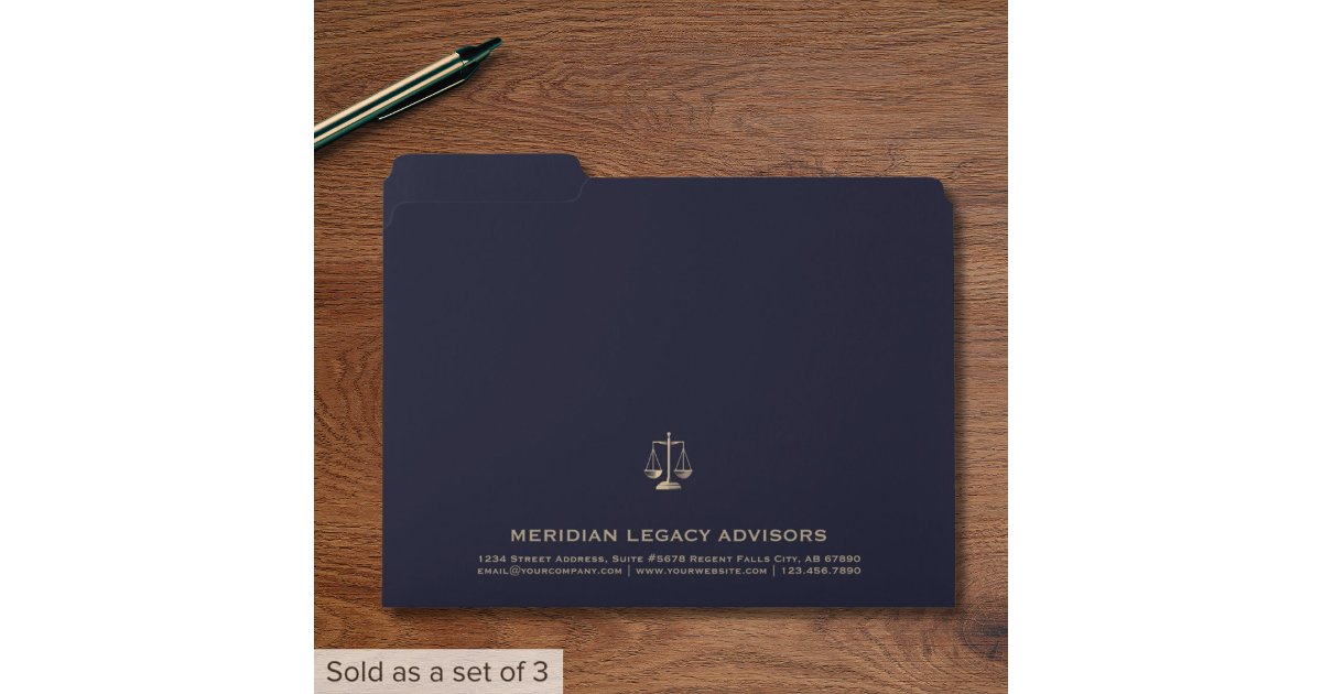 Legal Professional File Folder Set | Zazzle
