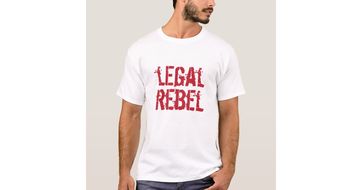 Legal Rebel T-Shirt Red Logo | Zazzle