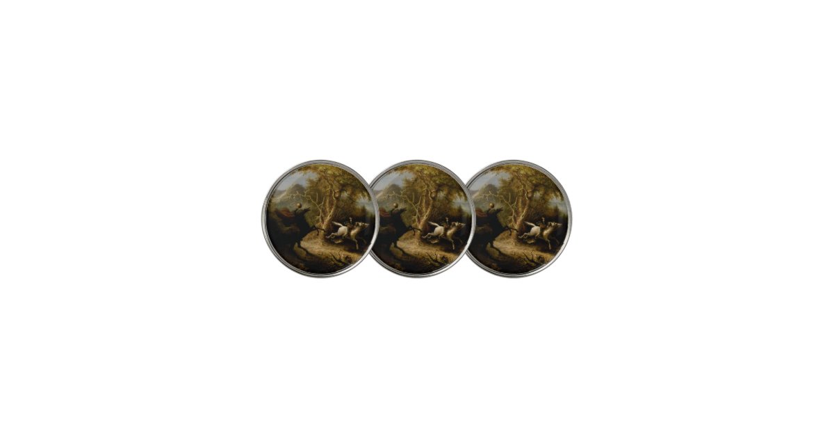 Legend of Headless Horseman Halloween Ghost Golf Ball Marker | Zazzle