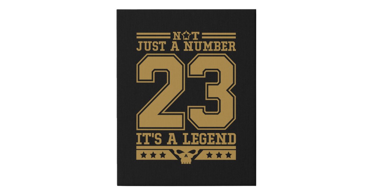 Legend of Number 23 Faux Canvas Print | Zazzle