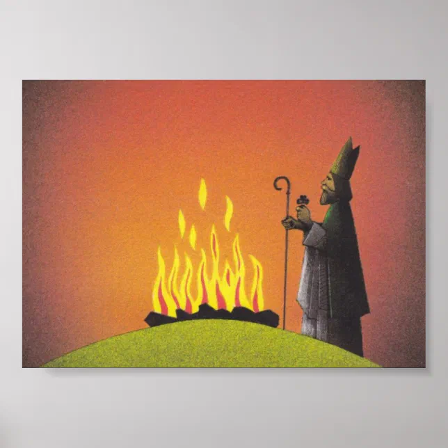 Legend of Saint Patrick and the Paschal Fire Poster | Zazzle