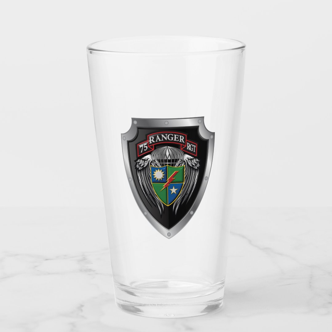 Legendary 75th Ranger Regiment Custom Shield Glass | Zazzle