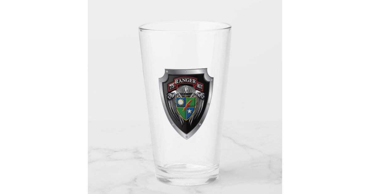 Legendary 75th Ranger Regiment Custom Shield Glass | Zazzle