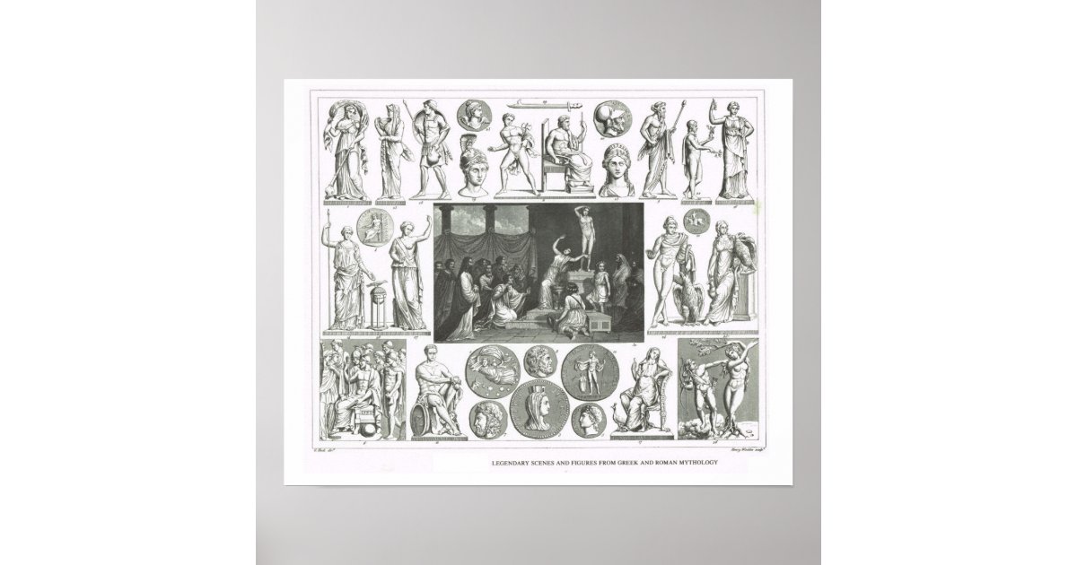 Legendary figures from Greek and Roman Mythology Poster | Zazzle