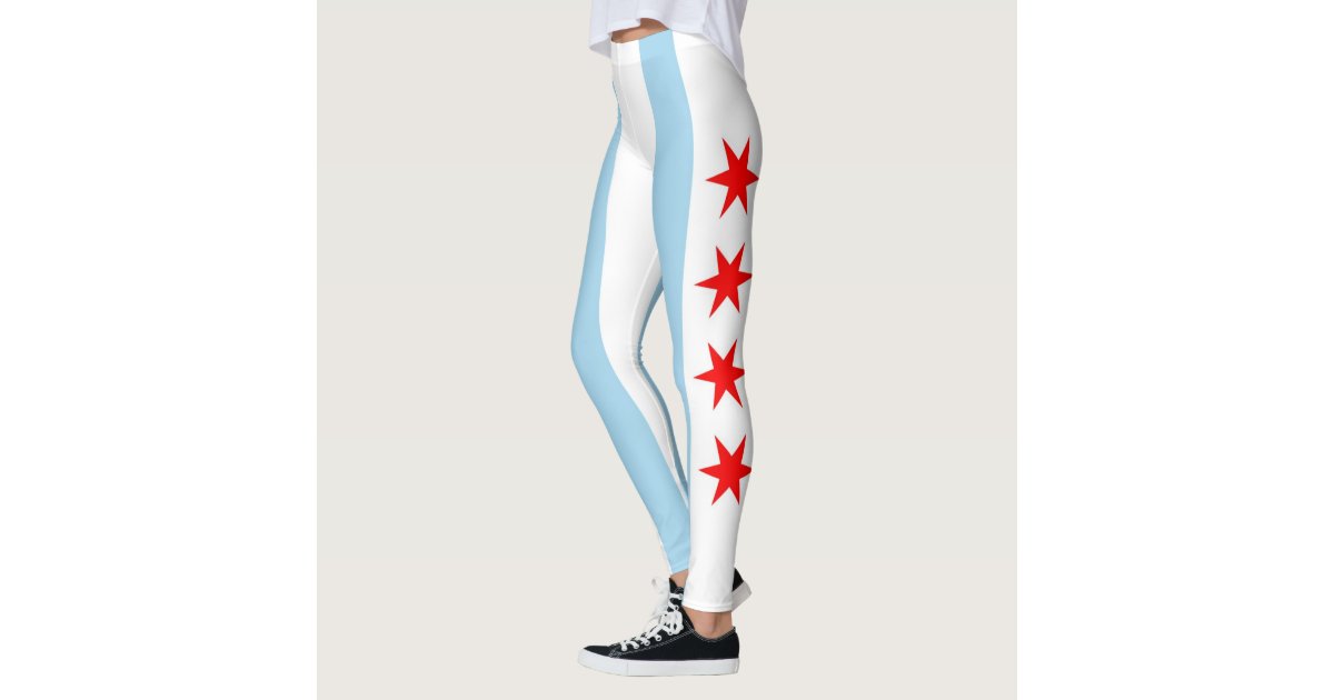 Leggings with flag of Chicago, Illinois | Zazzle