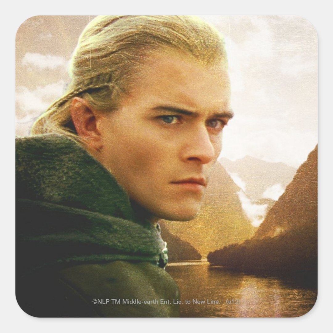 LEGOLAS GREENLEAF™ 3/4 Profile Square Sticker | Zazzle
