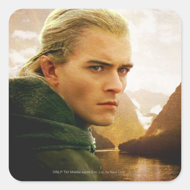 LEGOLAS GREENLEAF™ 3/4 Profile Square Sticker | Zazzle
