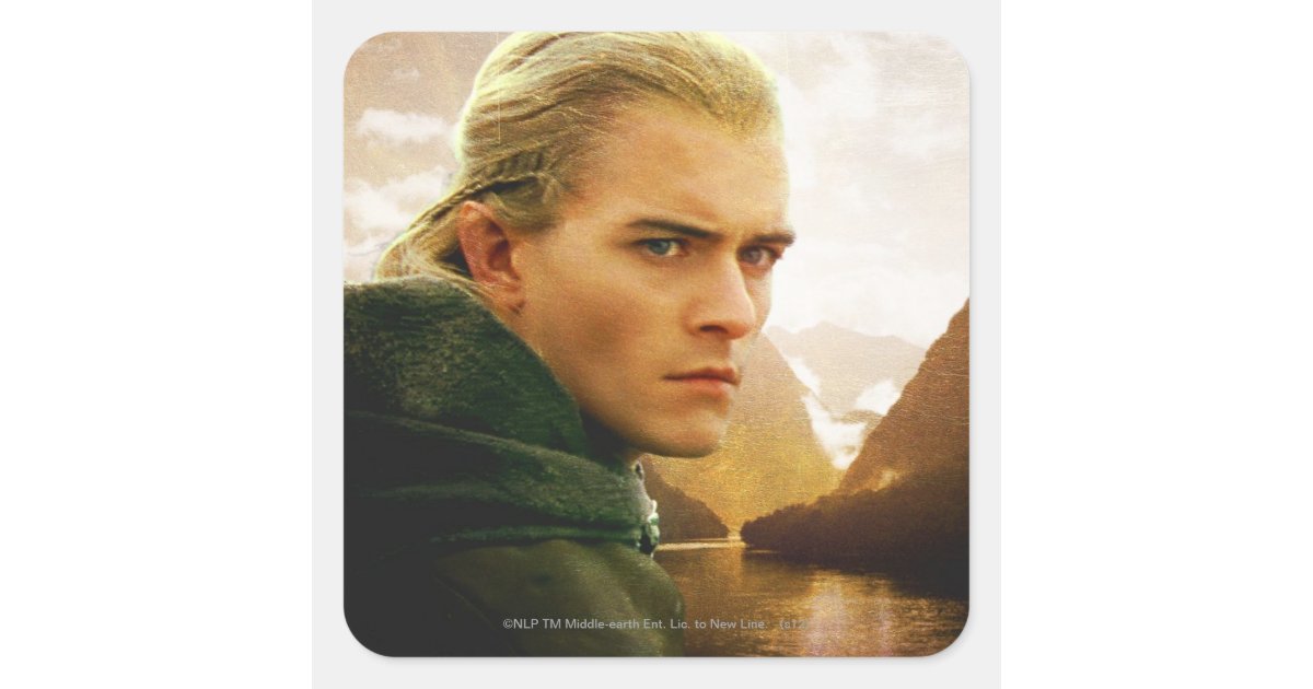 LEGOLAS GREENLEAF™ 3/4 Profile Square Sticker | Zazzle