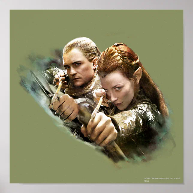 LEGOLAS GREENLEAF™ and TAURIEL™ Graphic Poster | Zazzle