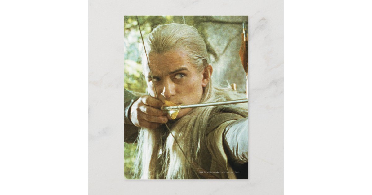 LEGOLAS GREENLEAF™ Drawing Bow 2 Postcard | Zazzle