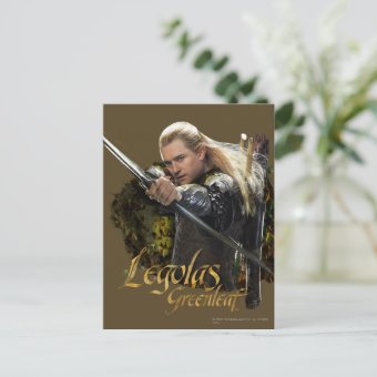 LEGOLAS GREENLEAF™ Drawing Bow Graphic Postcard | Zazzle