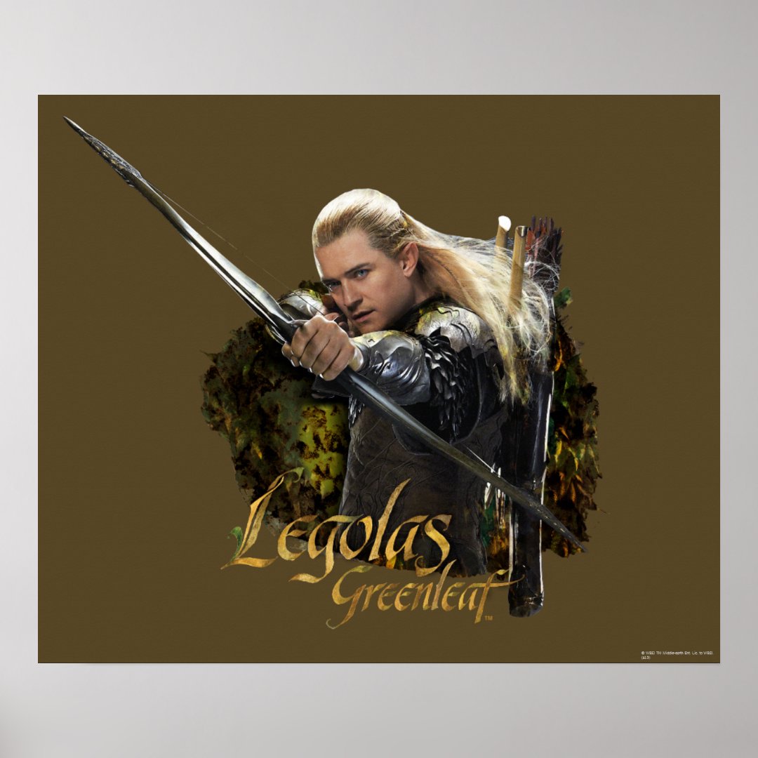 LEGOLAS GREENLEAF™ Drawing Bow Graphic Poster | Zazzle