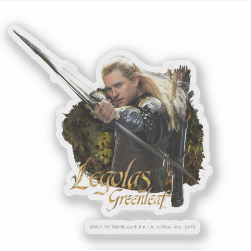 LEGOLAS GREENLEAF™ Drawing Bow Graphic Sticker | Zazzle