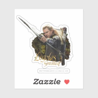 LEGOLAS GREENLEAF™ Drawing Bow Graphic Sticker | Zazzle