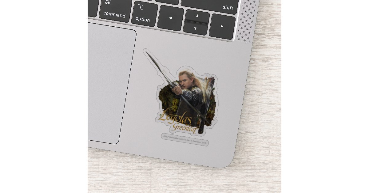 LEGOLAS GREENLEAF™ Drawing Bow Graphic Sticker | Zazzle