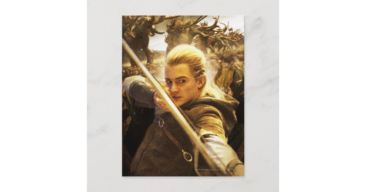 LEGOLAS GREENLEAF™ Drawing His Bow Postcard | Zazzle