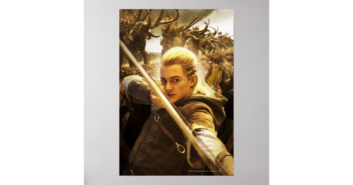 LEGOLAS GREENLEAF™ Drawing His Bow Poster | Zazzle