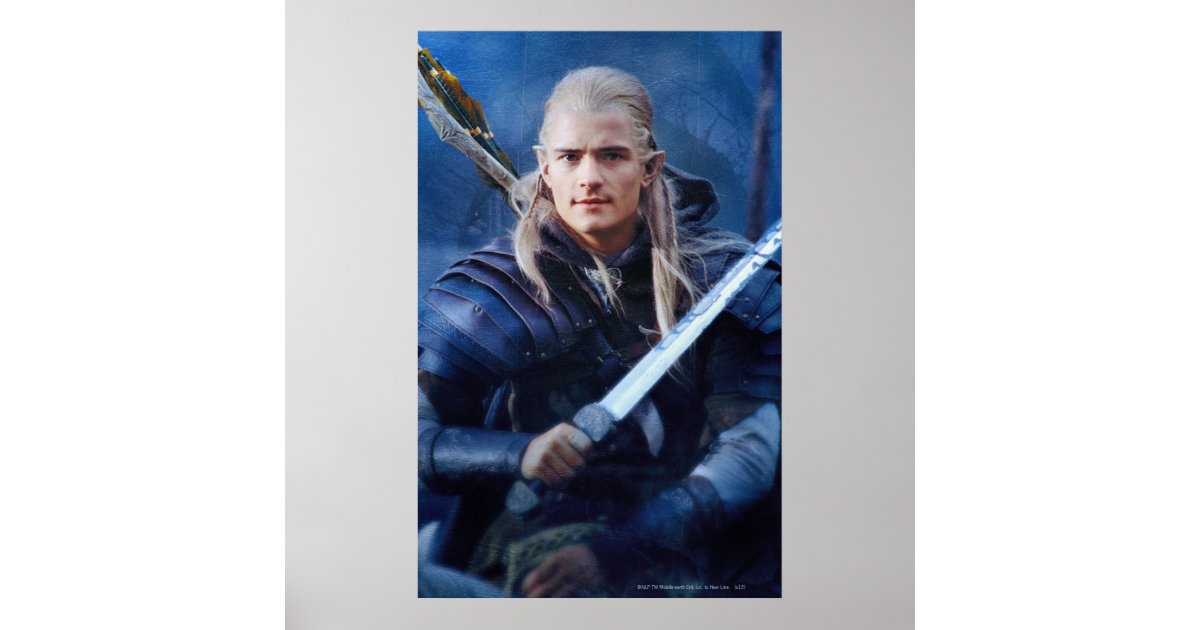 LEGOLAS GREENLEAF™ in Blue Poster | Zazzle