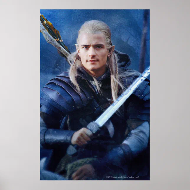LEGOLAS GREENLEAF™ in Blue Poster | Zazzle