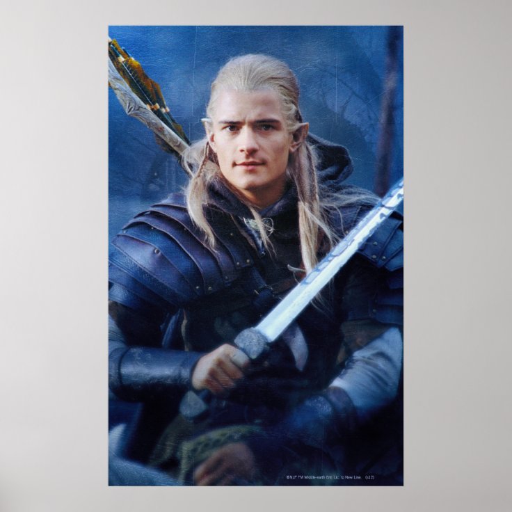 LEGOLAS GREENLEAF™ in Blue Poster | Zazzle