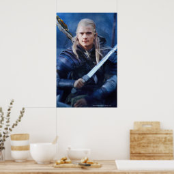 LEGOLAS GREENLEAF™ in Blue Poster | Zazzle