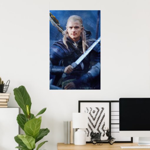 LEGOLAS GREENLEAF™ in Blue Poster | Zazzle