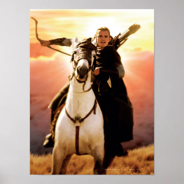 LEGOLAS GREENLEAF™ on Horseback Poster | Zazzle