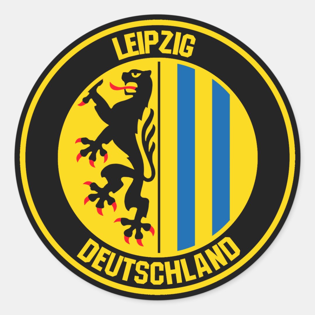 Leipzig Round Emblem Classic Round Sticker | Zazzle