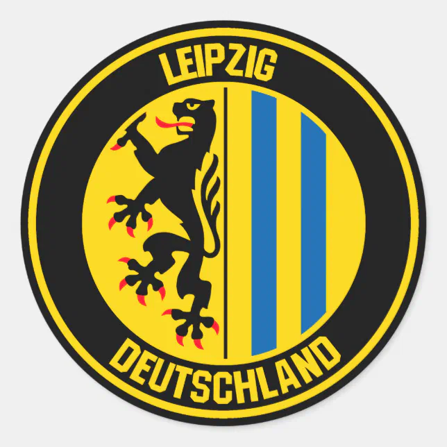 Leipzig Round Emblem Classic Round Sticker | Zazzle