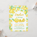 Lemon 1st Birthday Party Girl Photo Invitation | Zazzle