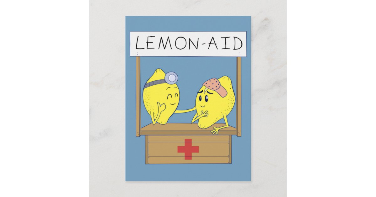 Lemon Aid Postcard | Zazzle