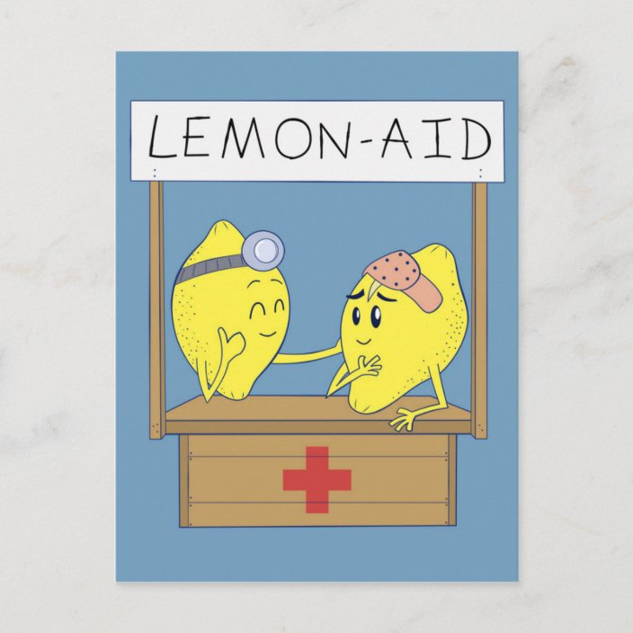 Lemon Aid Postcard | Zazzle