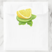 Lemon and lime slices classic round sticker | Zazzle