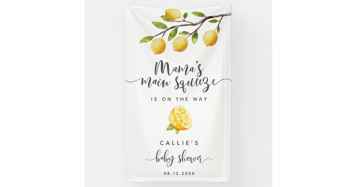 Lemon Baby Shower Main Squeeze Welcome Banner | Zazzle